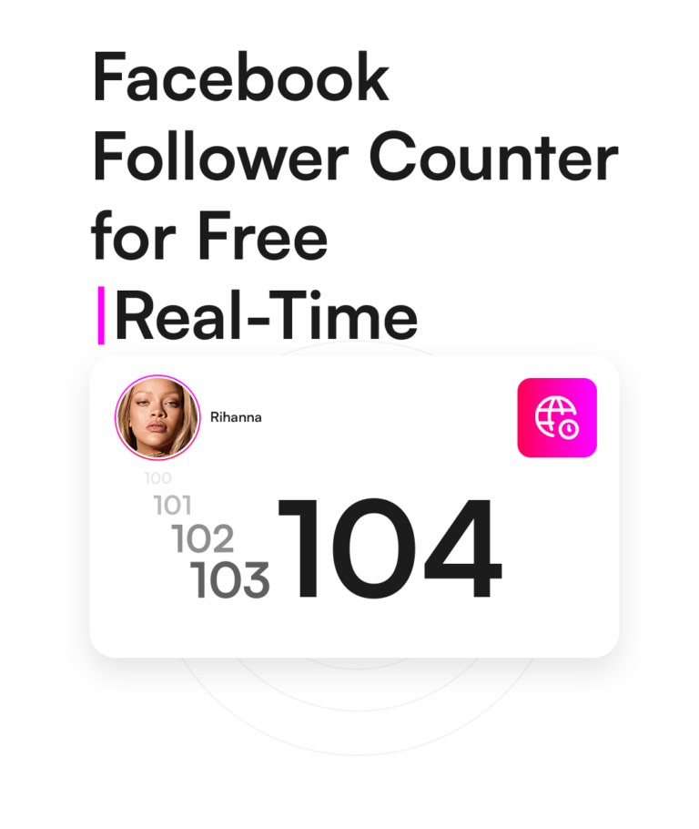 Facebook Follower Counter For Free | Real-Time