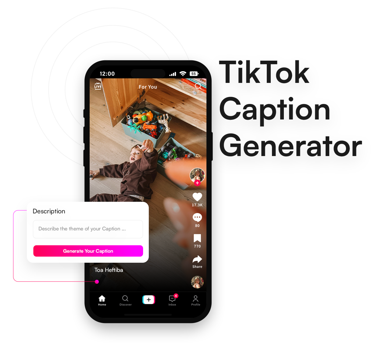 AI TikTok Caption Generator Tool – Free | Fansoria