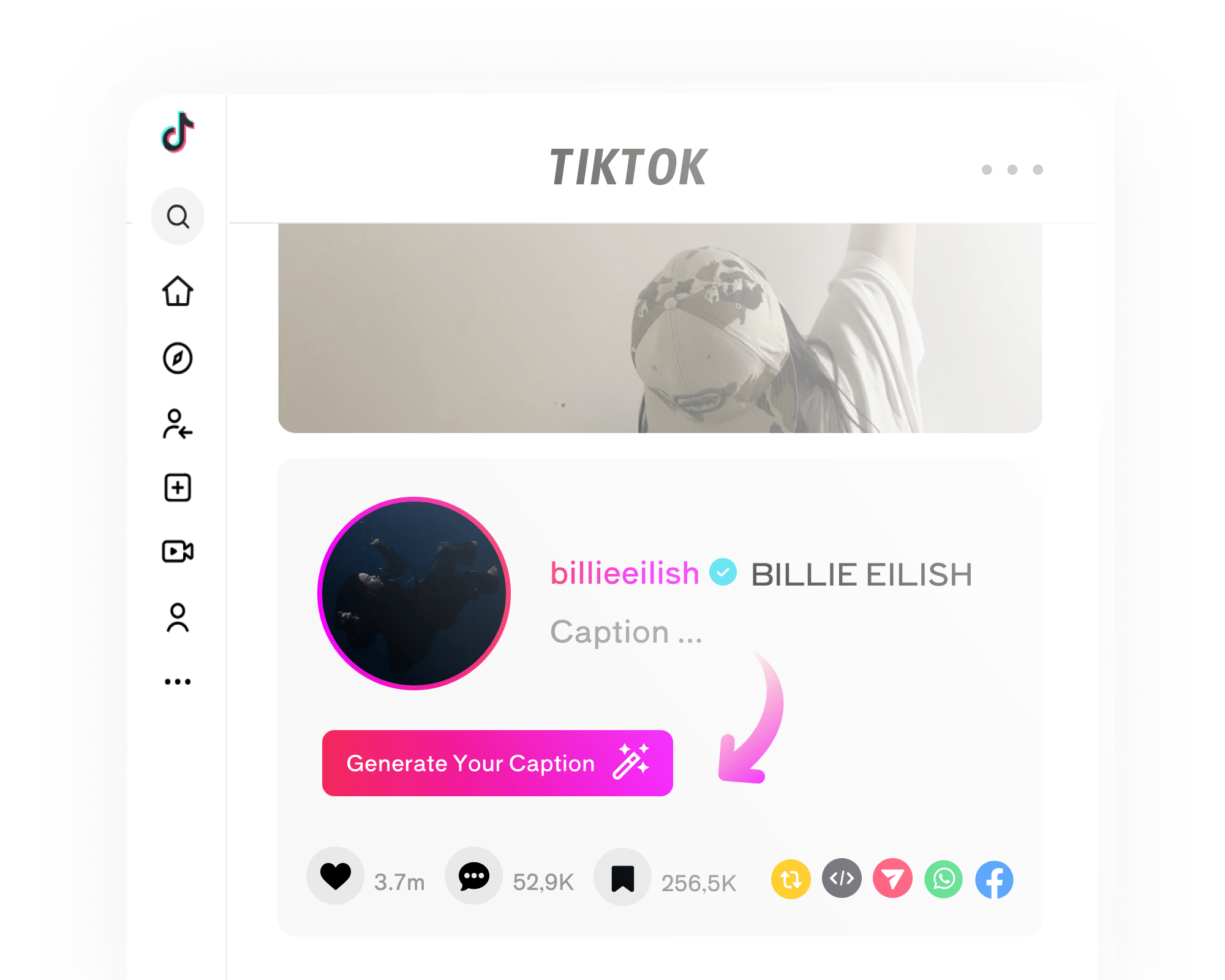 AI TikTok Caption Generator Tool – Free | Fansoria