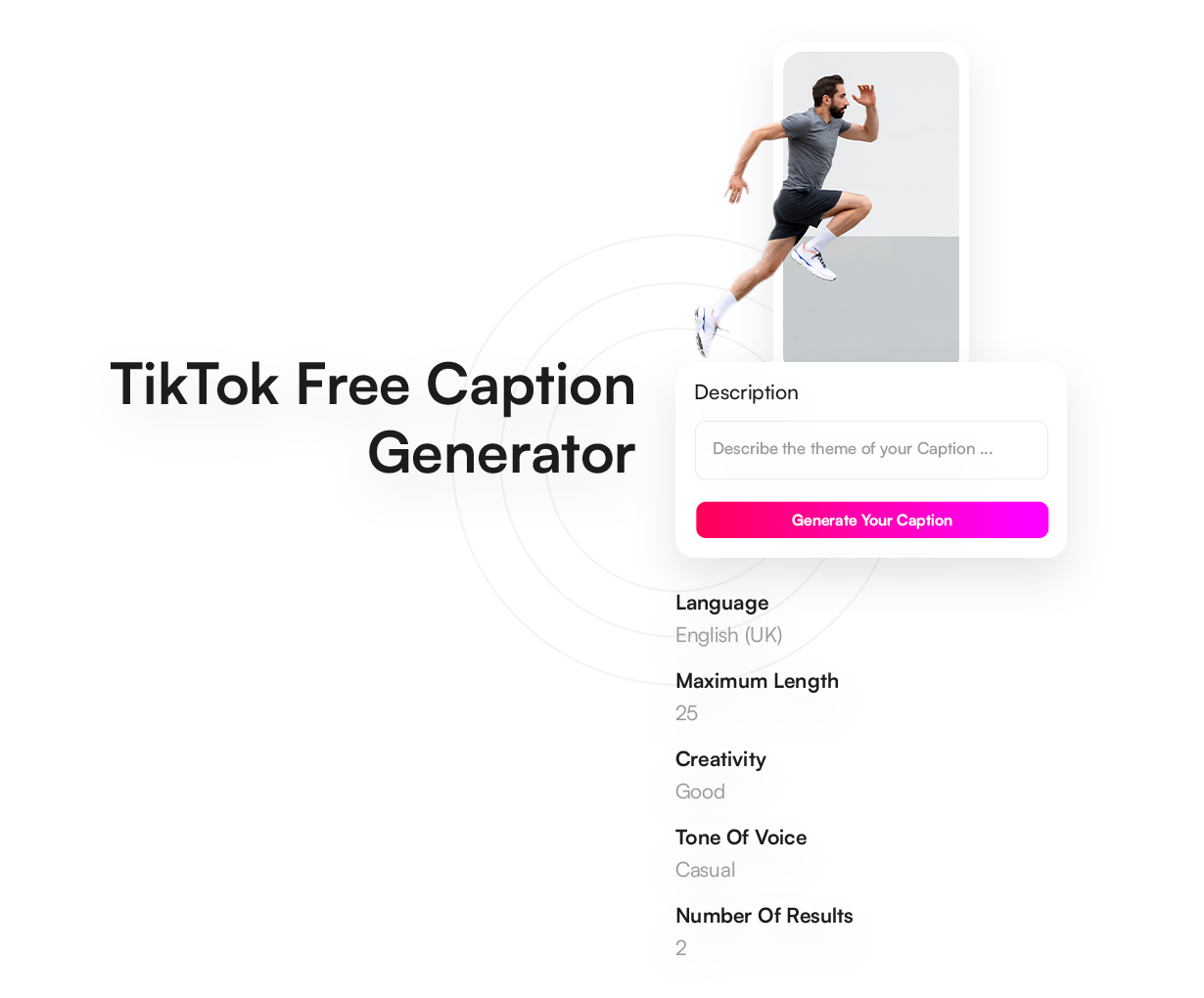AI TikTok Caption Generator Tool – Free | Fansoria