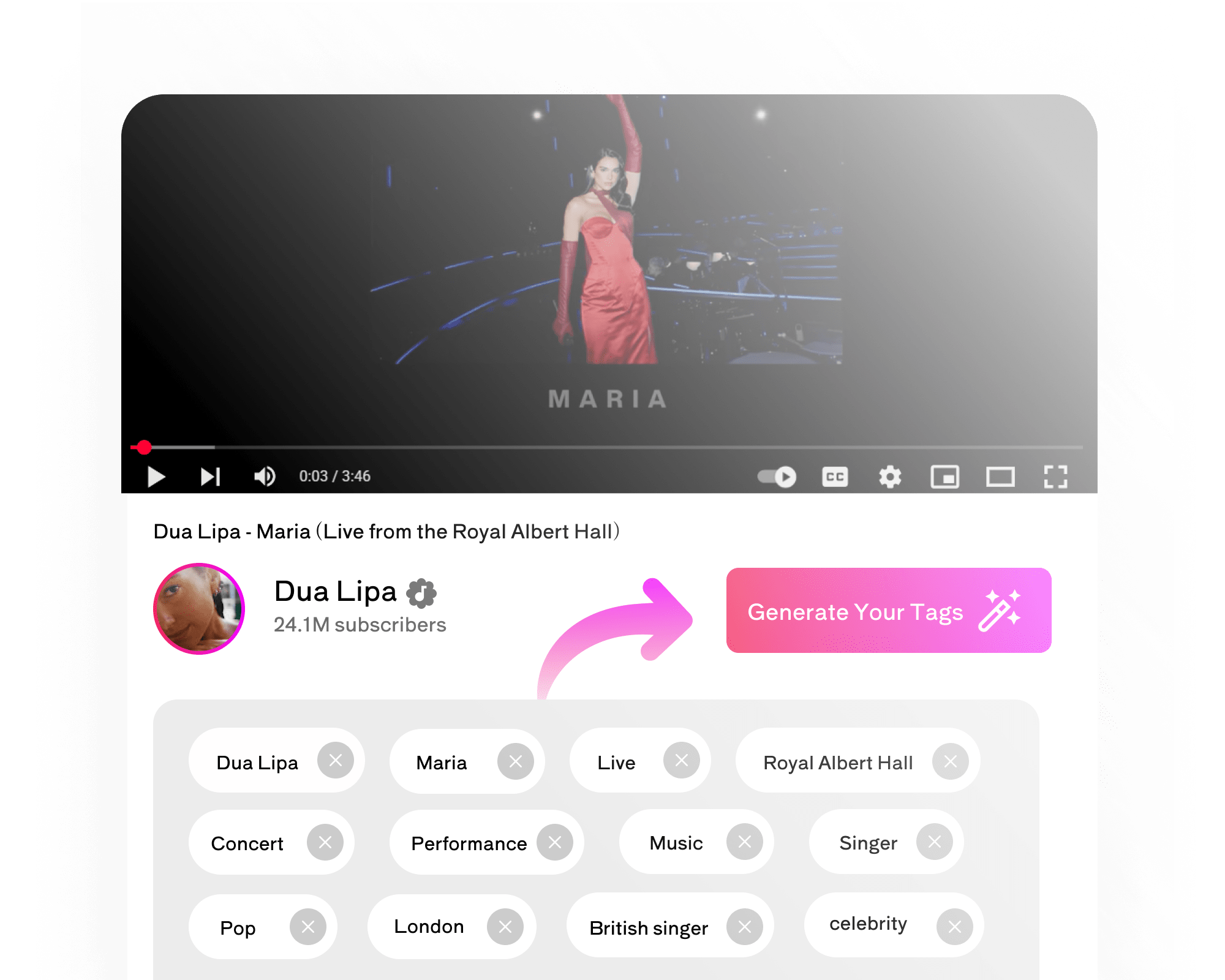 IA Générateur de YouTube Tag | Gratuit - Fansoria